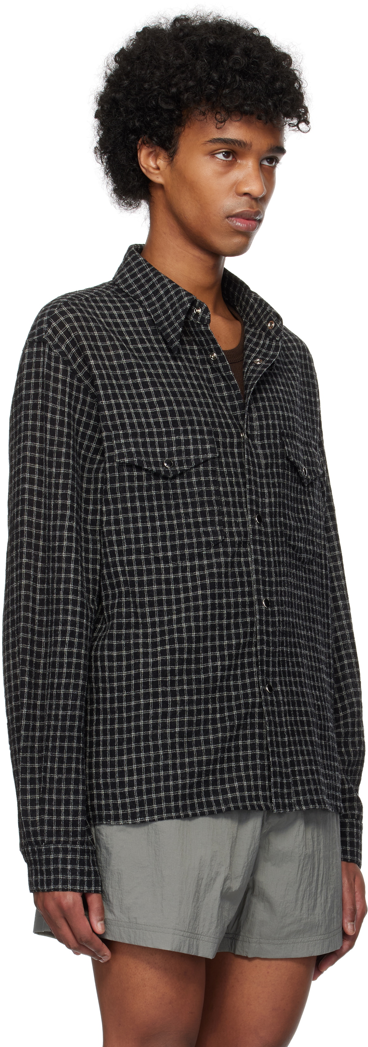Tonywack Black Double Pocket Check Shirt Tonywack