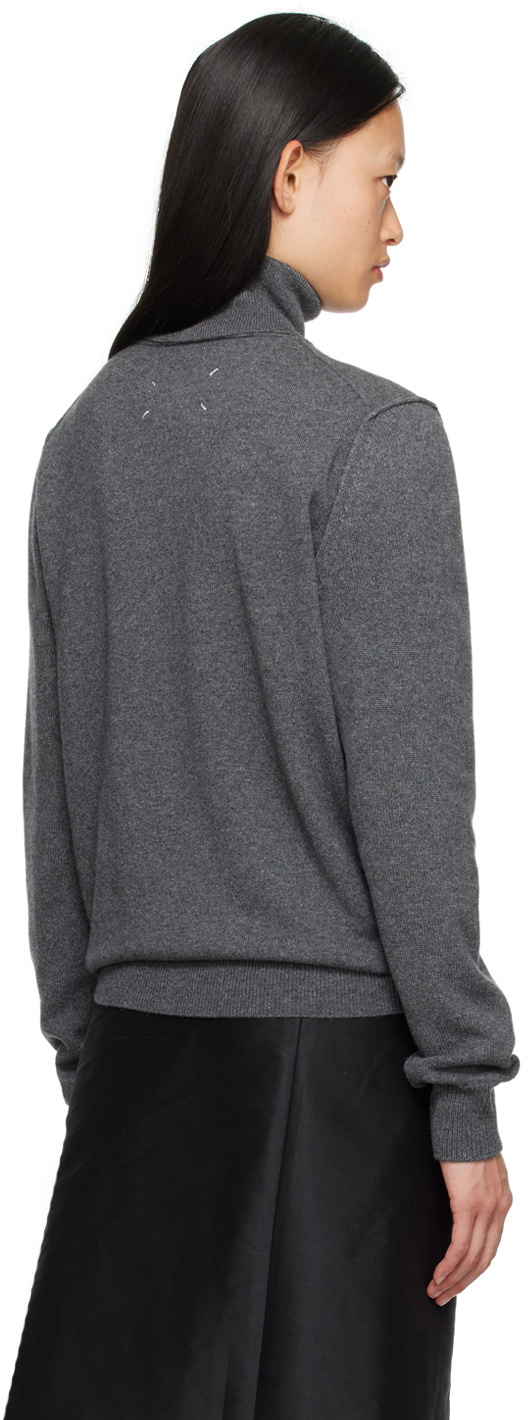 Maison Margiela Gray Inverted Seams Turtleneck Maison Margiela