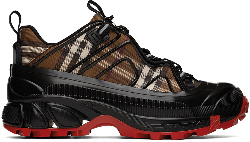 Burberry Brown & Black Arthur Sneakers Burberry