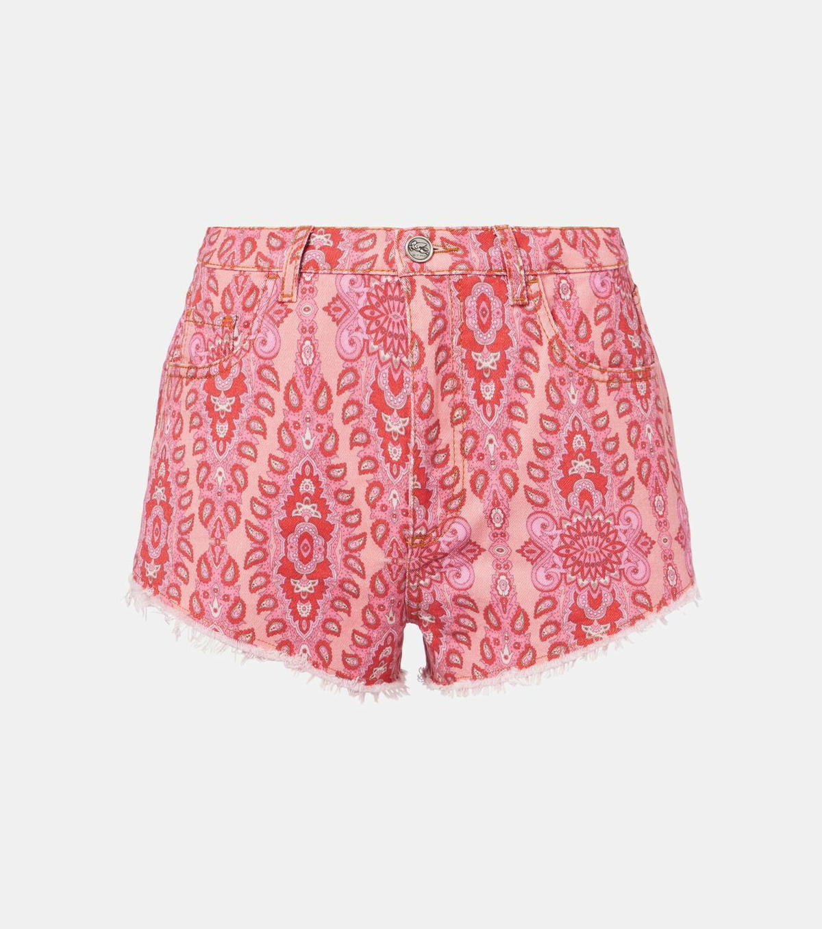 Etro Printed denim shorts Etro