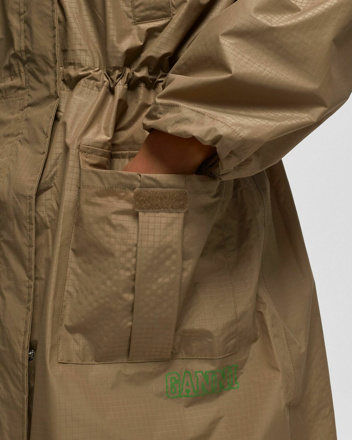 Ganni Parka Coat Brown - Womens - Coats GANNI