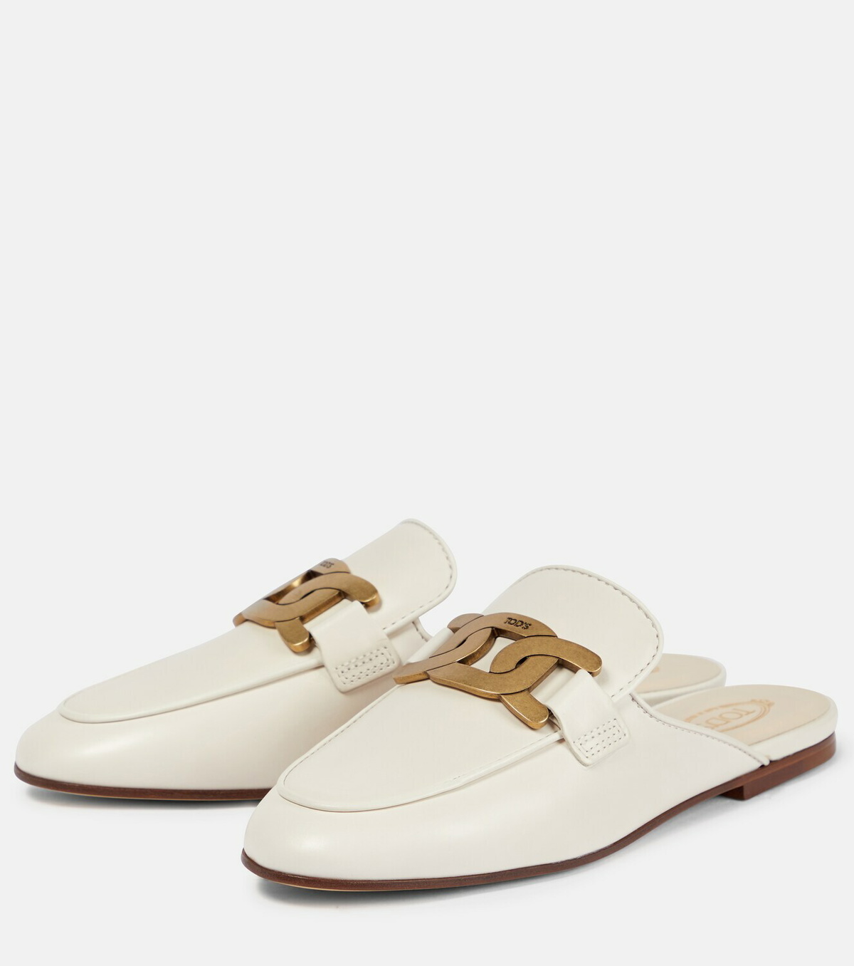 Tod's - Catena chain-link leather slippers Tod's