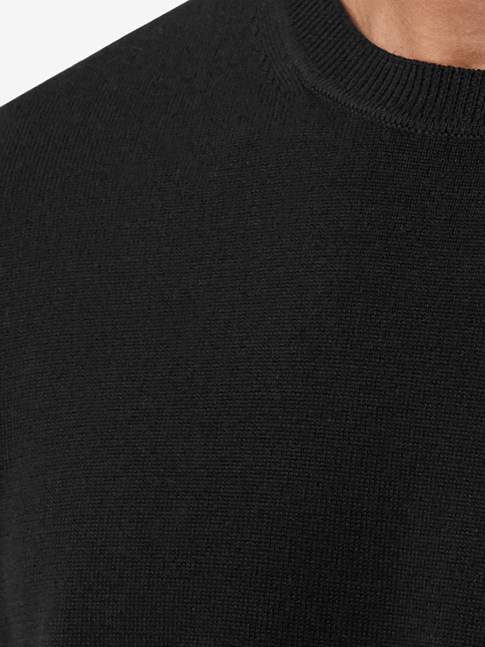 BURBERRY - Check Motif Wool Crewneck Sweater Burberry