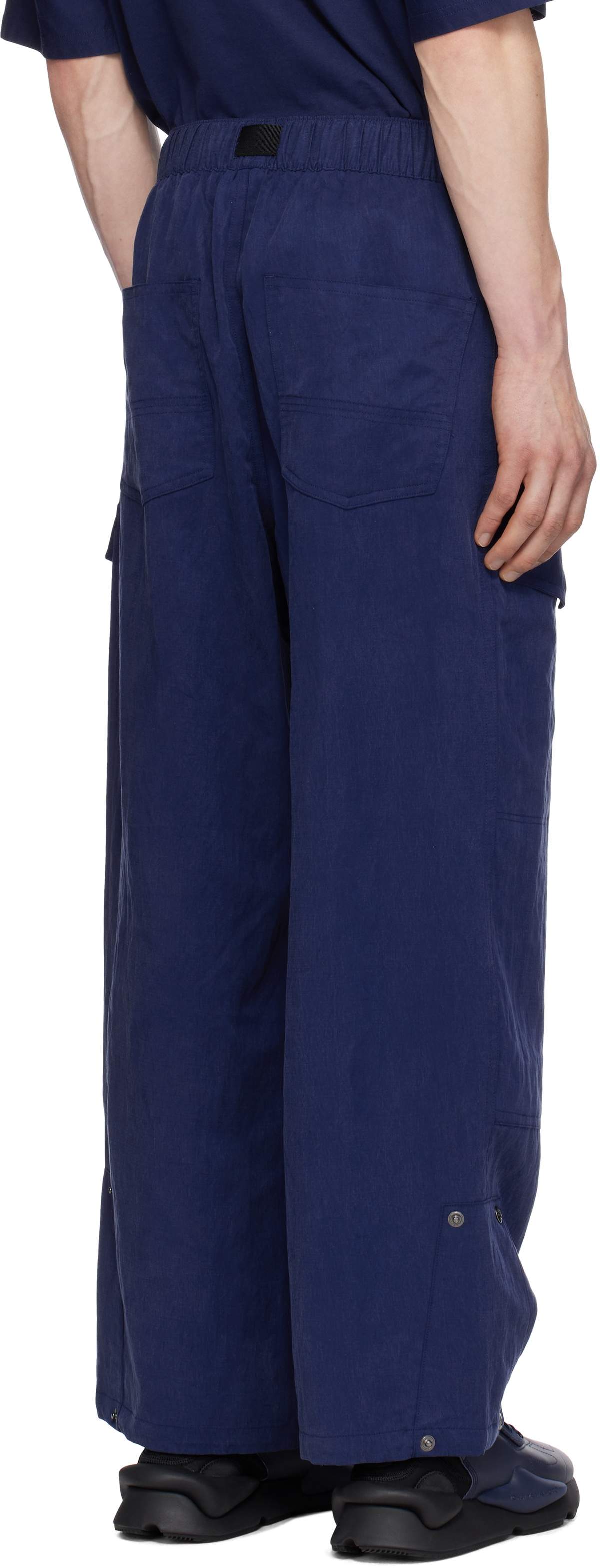 Y-3 Blue Twill Cargo Pants Y-3
