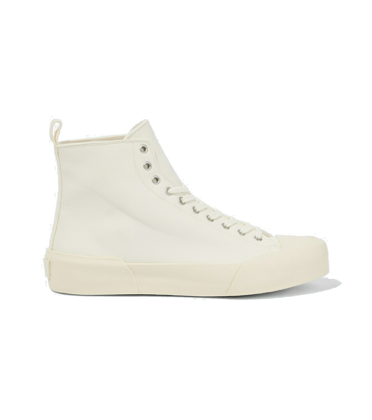 Jil Sander Men's Canvas High Top Sneakers in Black Jil Sander