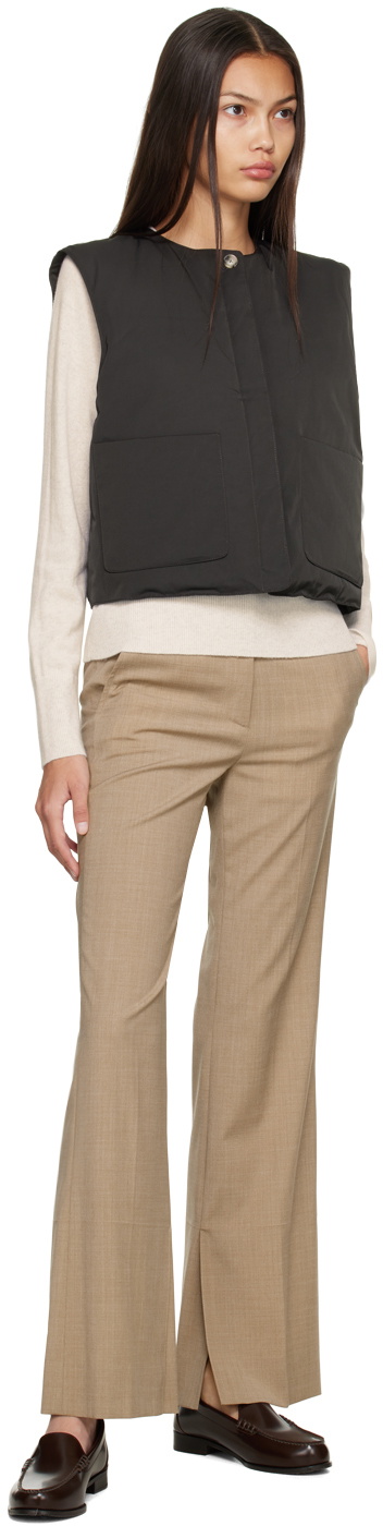 Nothing Written Black Patch Pockets Down Vest NOTHING WRITTEN