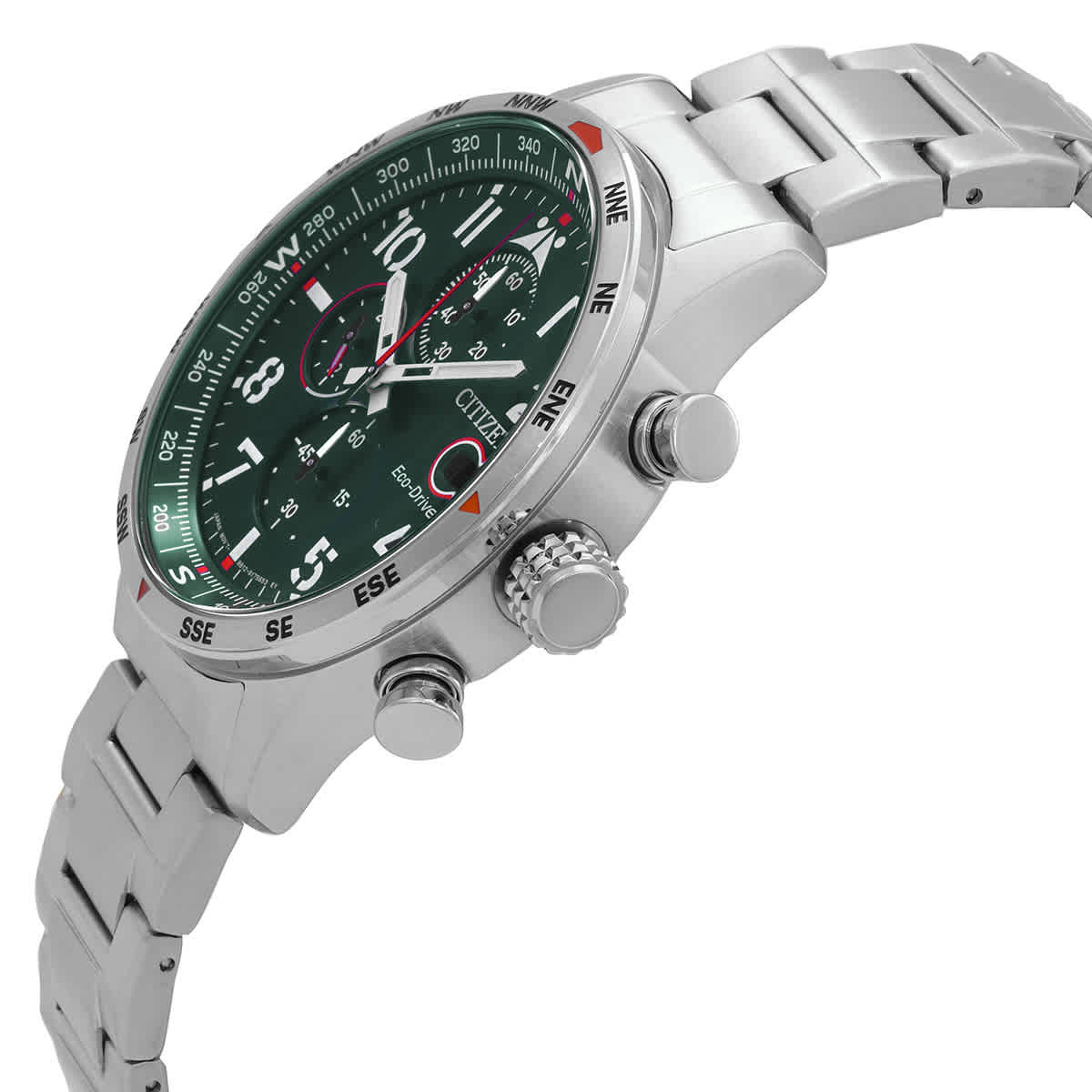 Citizen Aviator Chronograph Green Dial Mens Watch CA0791-81X Citizen
