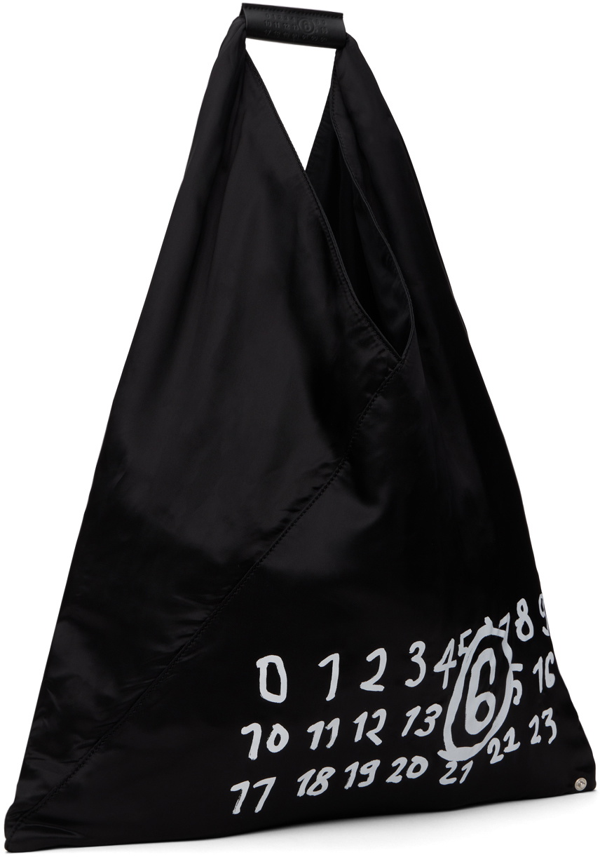 MM6 Maison Margiela Black Classic Medium Tote MM6 Maison Margiela