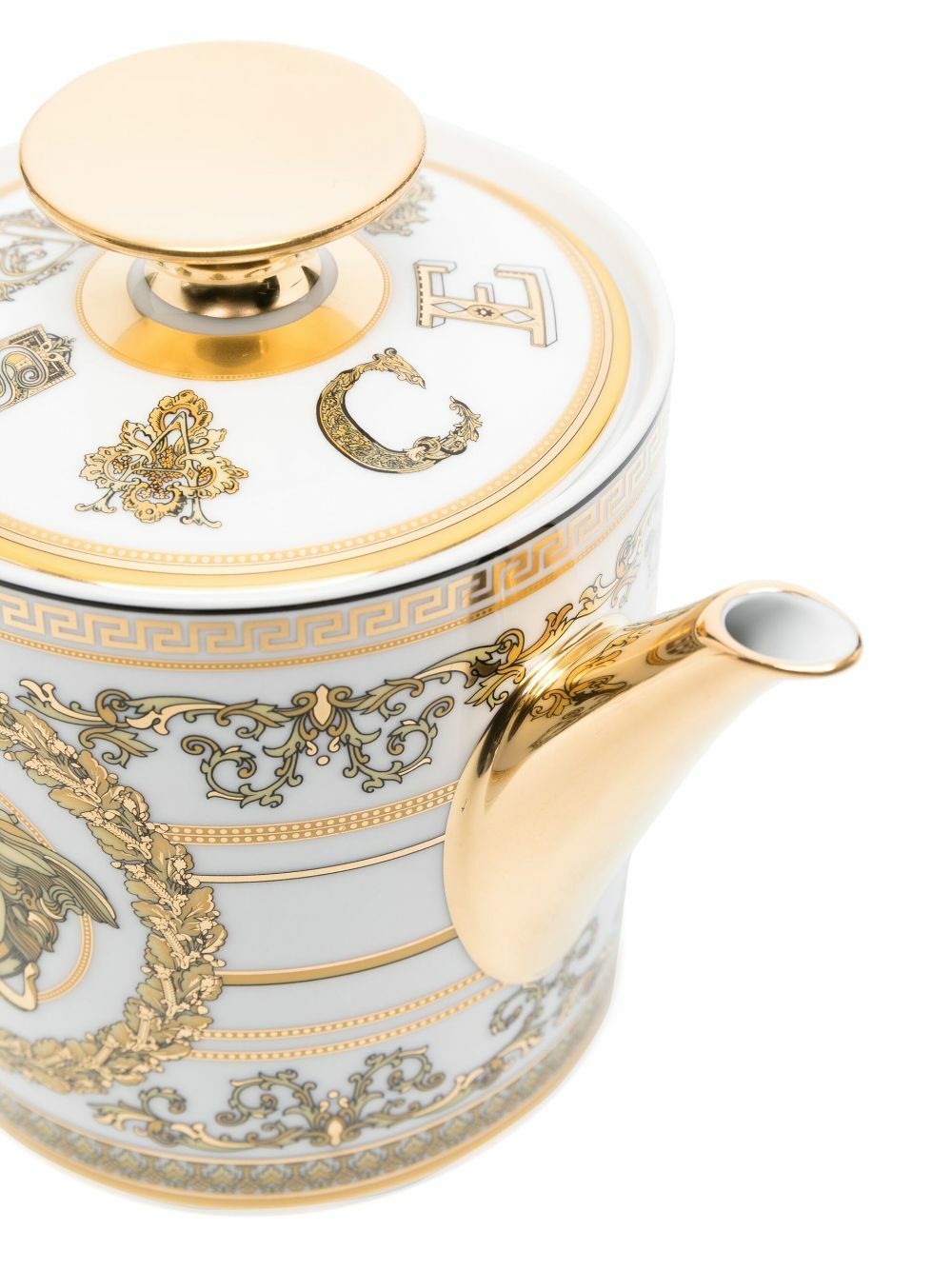 Versace White Virtus Gala Porcelain Teapot Versace