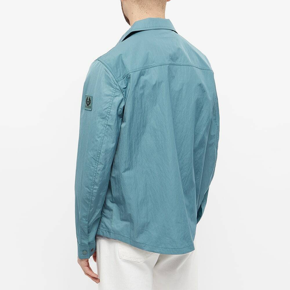 Belstaff Men's Tactical Ripple Shell Overshirt in Faded Teal Belstaff