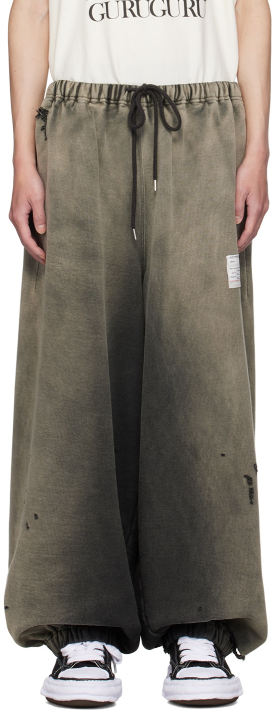 Maison MIHARA YASUHIRO Black Sun Faded Sweatpants Maison MIHARA YASUHIRO