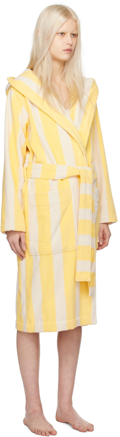Tekla Yellow Hooded Bathrobe Tekla Fabrics