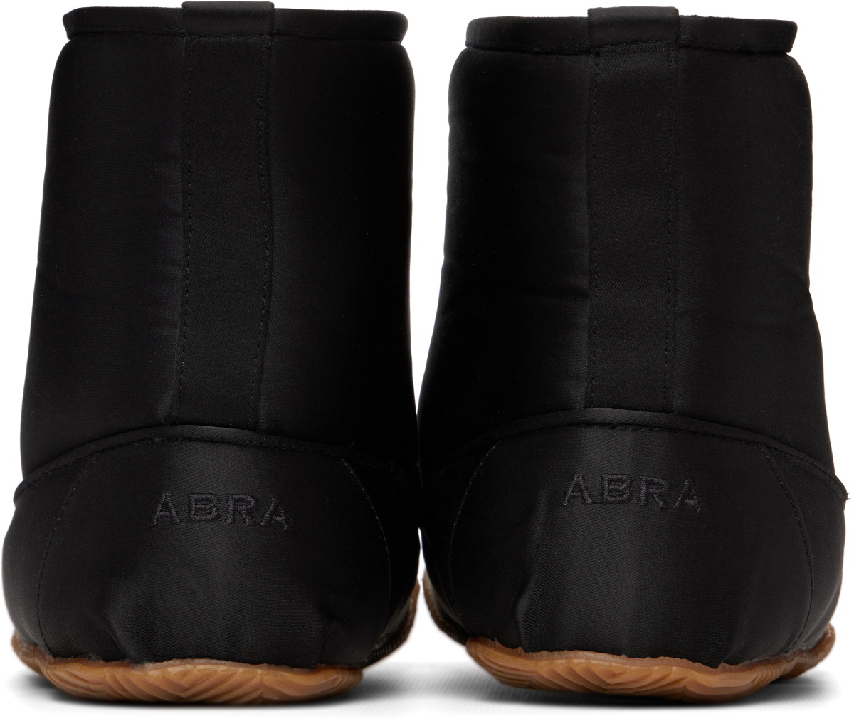 ABRA Black Satin Baby Boots ABRA