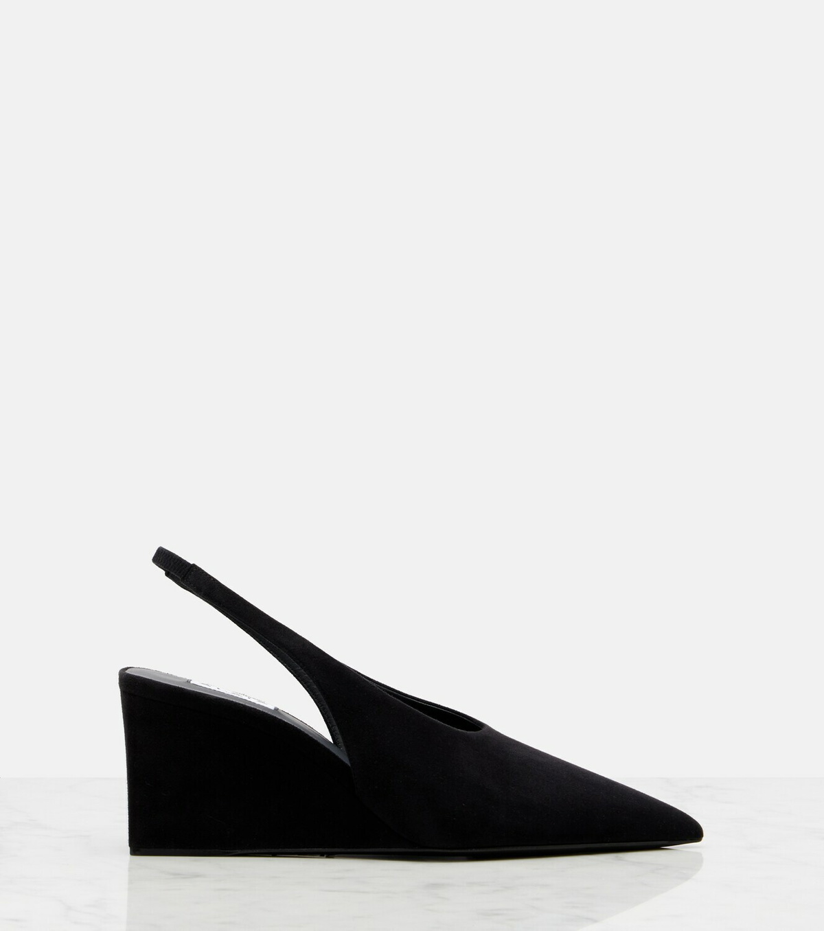 Alaïa Cube 75 wedge slingback suede pumps ALAÏA