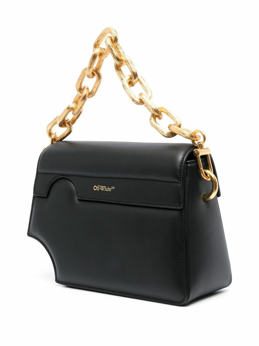 OFF-WHITE - Burrow Leather Shoulder Bag Off-White