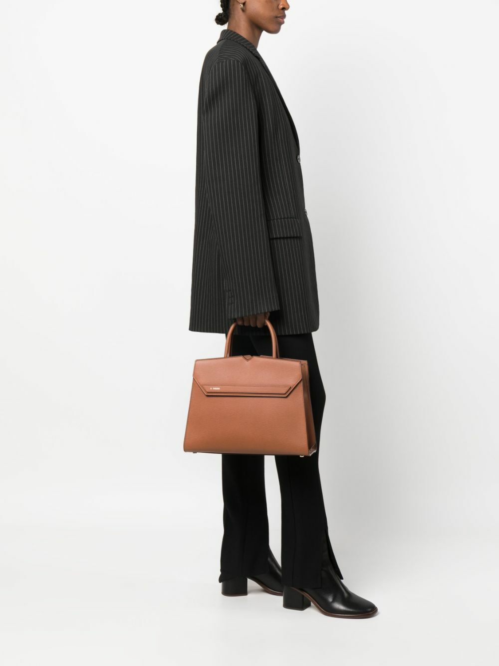 VALEXTRA - Duetto Leather Top-handle Bag Valextra