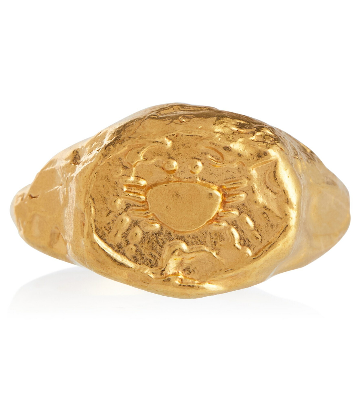 Alighieri - Cancer 24kt gold-plated signet ring Alighieri