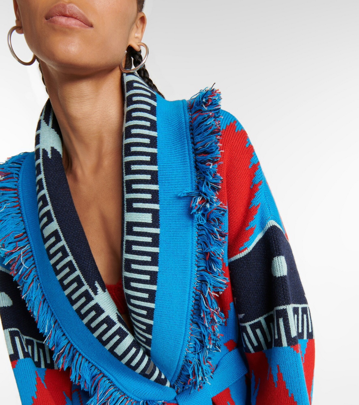 Alanui - Icon jacquard cashmere cardigan Alanui