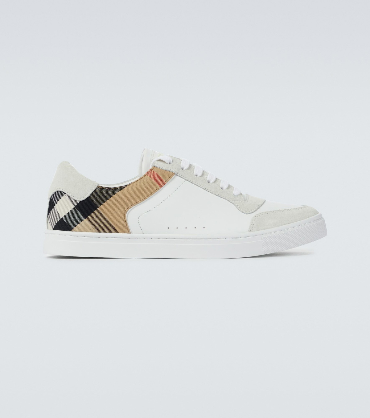Burberry - Reeth checked leather sneakers Burberry