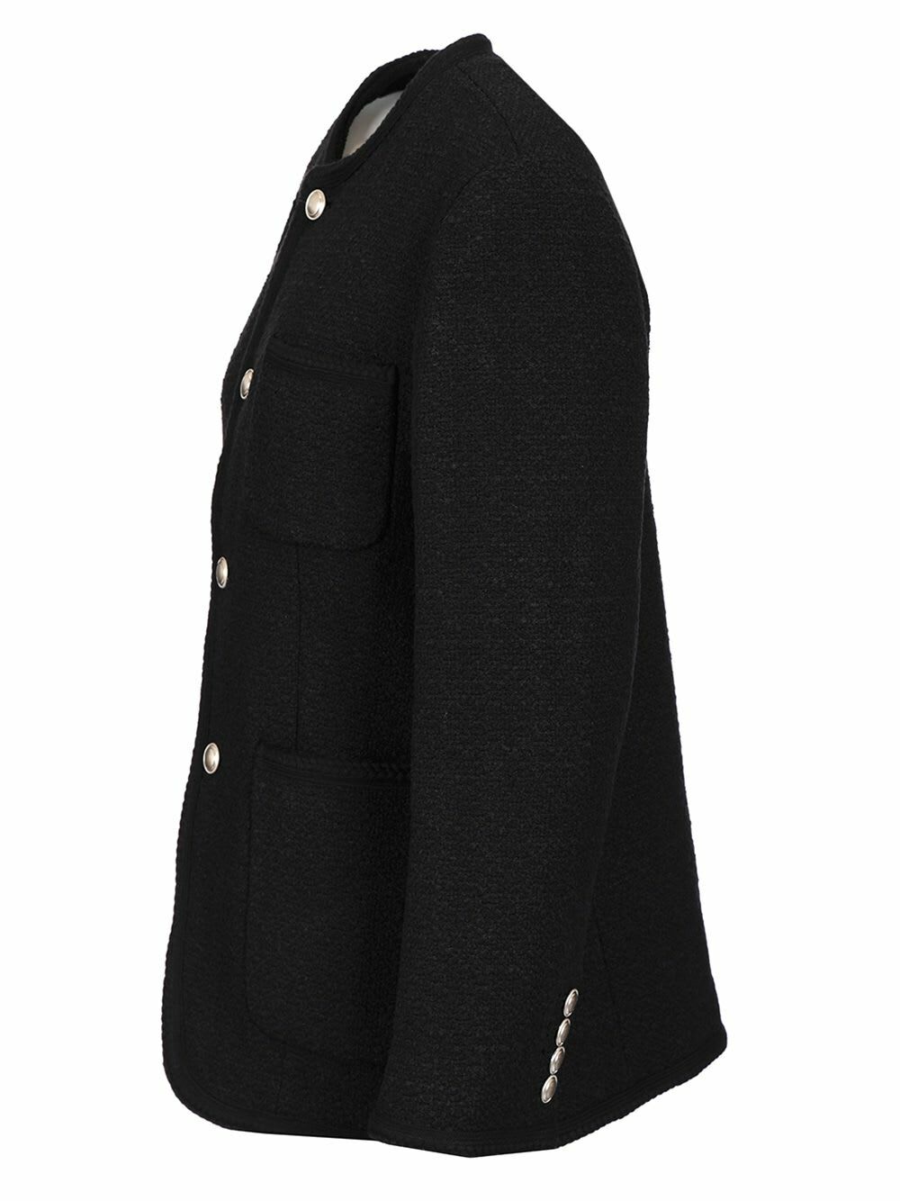 Dunst Collarless Tweed Jacket Dunst