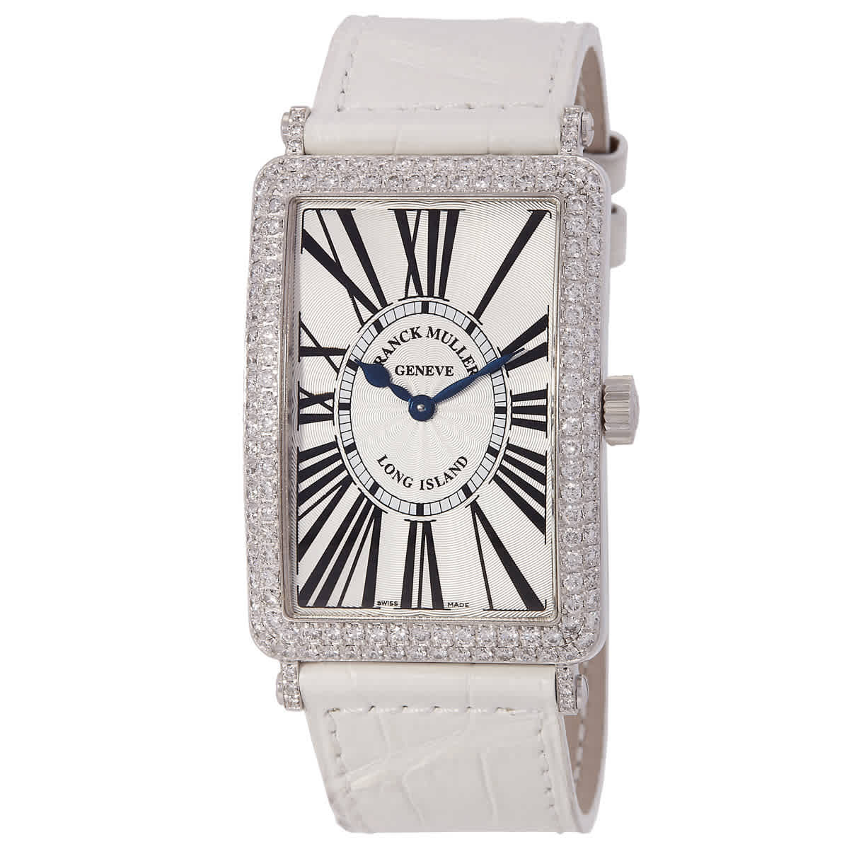 Franck Muller Long Island Quartz Diamond Silver Dial Ladies Watch 1002 ...