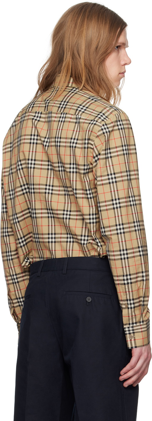 Burberry Beige Check Shirt Burberry