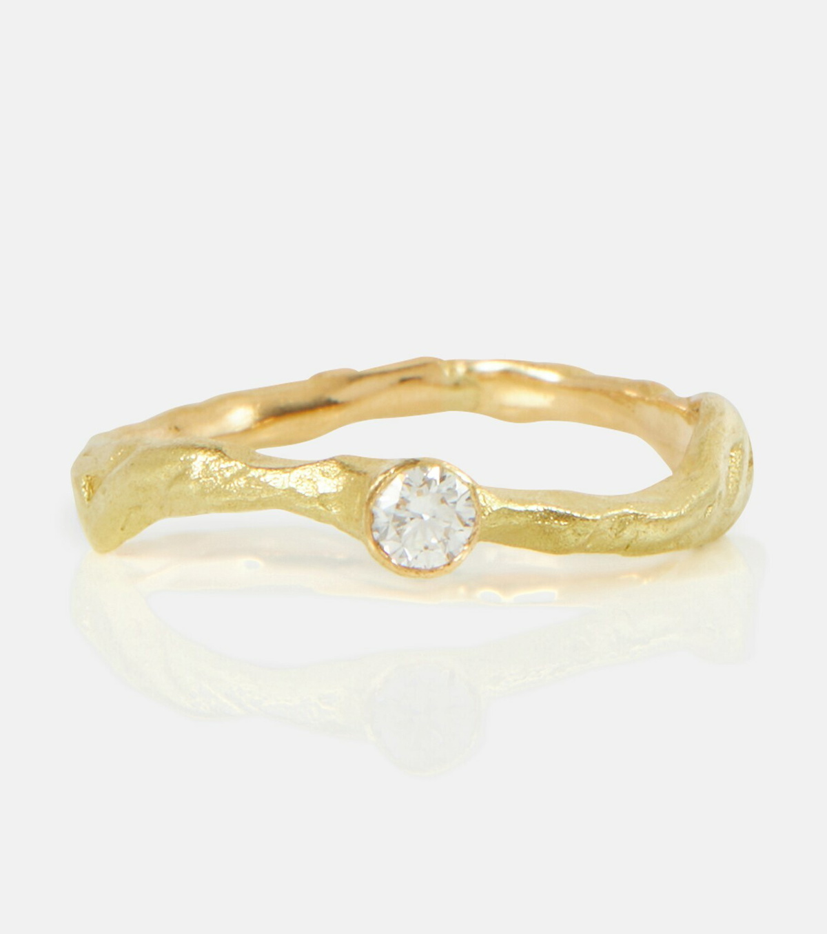 Elhanati - Ines 18kt gold ring with diamond Elhanati
