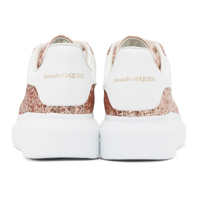 Alexander McQueen Pink Glitter Oversized Sneakers Alexander McQueen