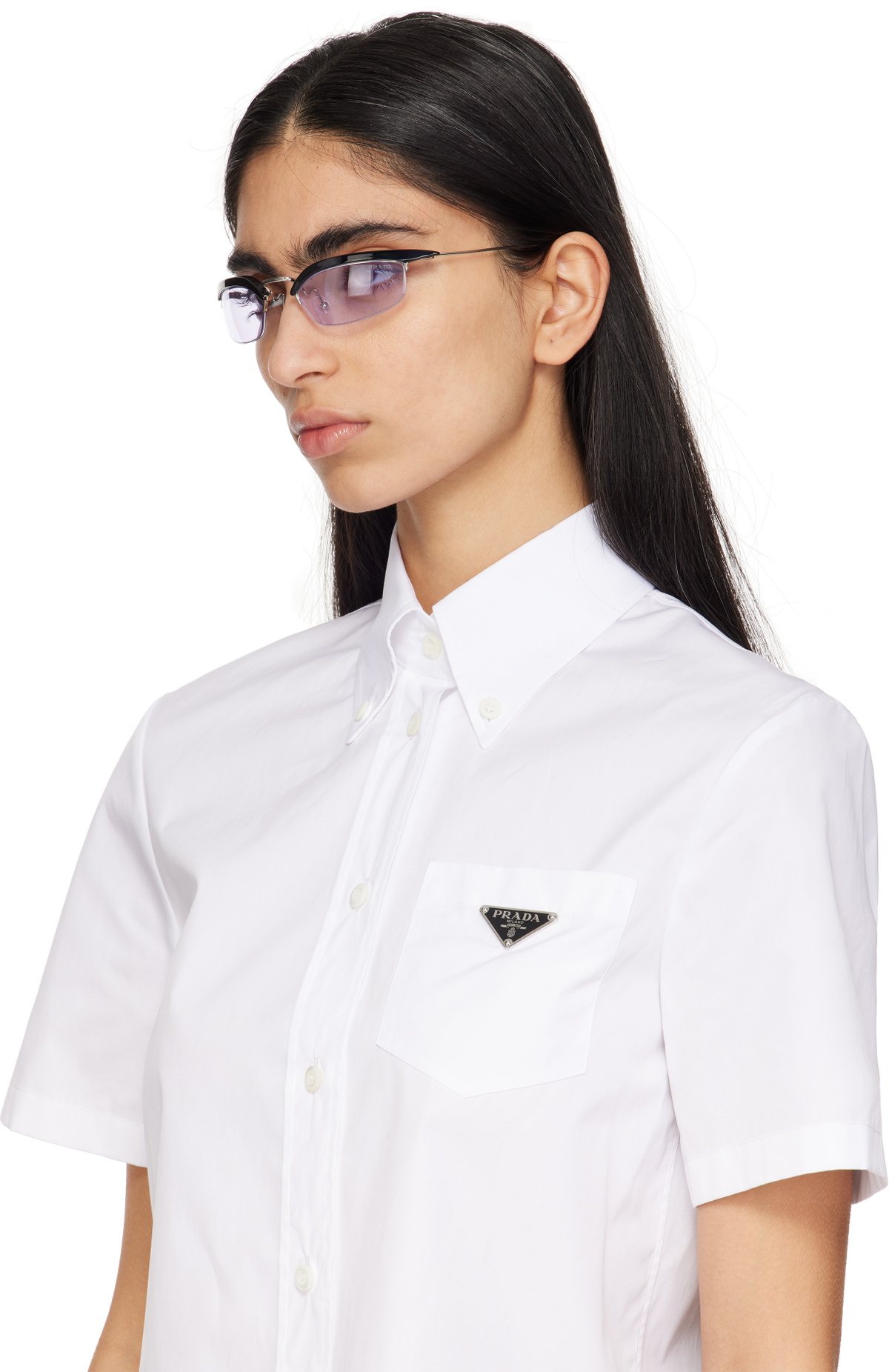 Prada Eyewear Silver 'Prada Runway' Sunglasses Prada