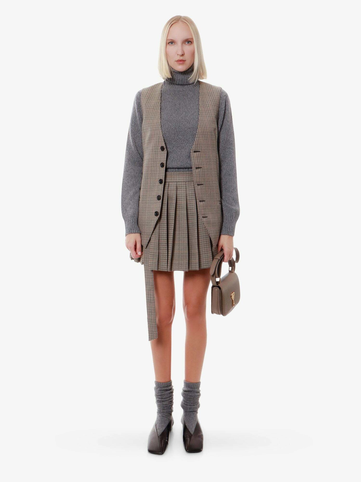 Ami Paris Vest Beige Womens AMI