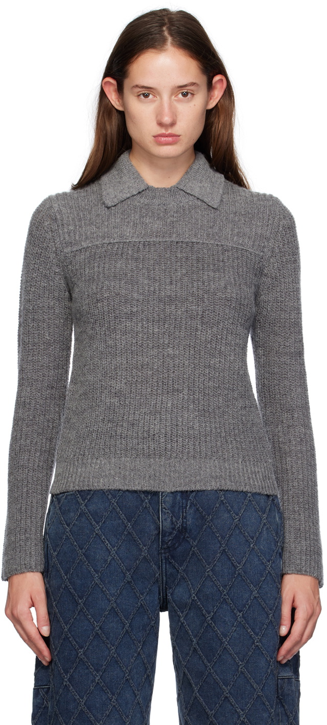 rag & bone Gray Madix Polo Rag and Bone