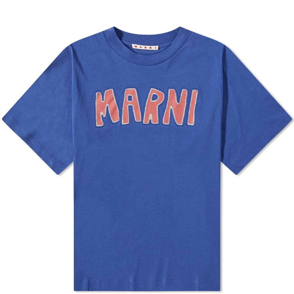 Marni Men's Logo T-Shirt in Ocean Marni