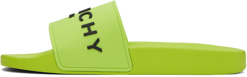 Givenchy Green Paris Slides Givenchy