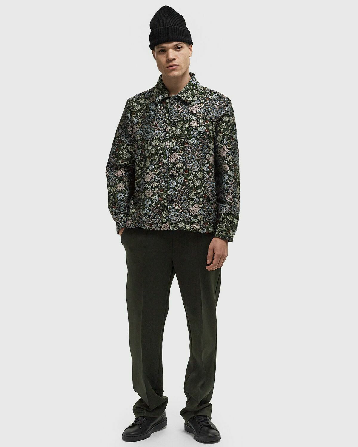 Les Deux Jaiden Jacquard Overshirt Green Men Les Deux