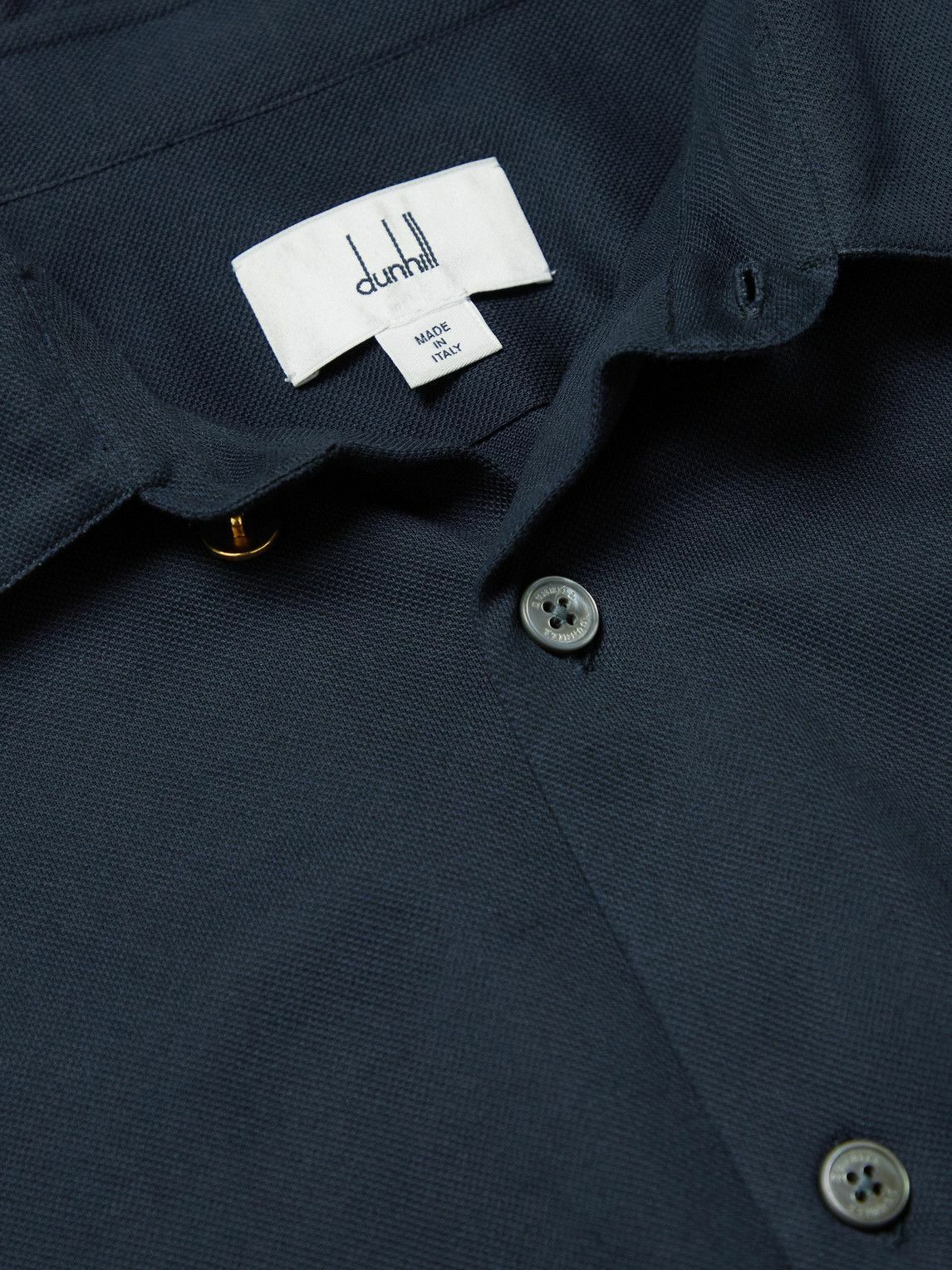 Dunhill - Cotton-Piqué Shirt - Blue Dunhill