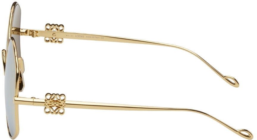 LOEWE Gold Oversized Sunglasses Loewe