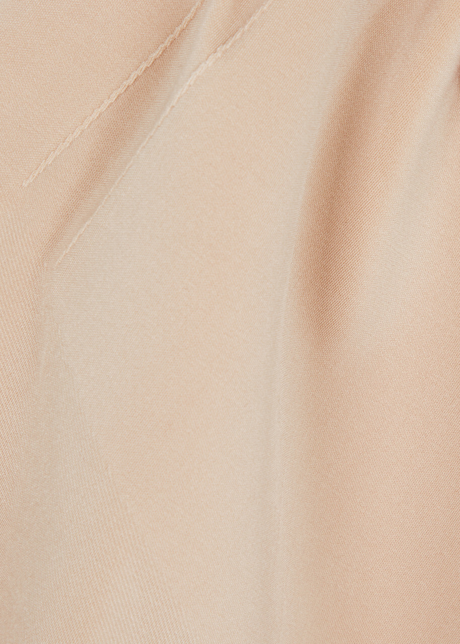 Spanx Oncore Open Bust Mid Thigh Bodysuit Beige Spanx