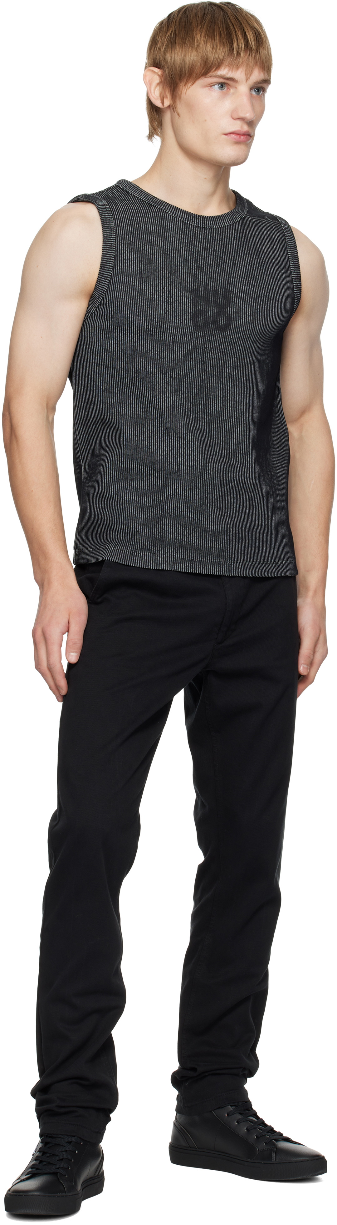 Hugo Black Grained Faux-Leather High-Top Sneakers Hugo Boss