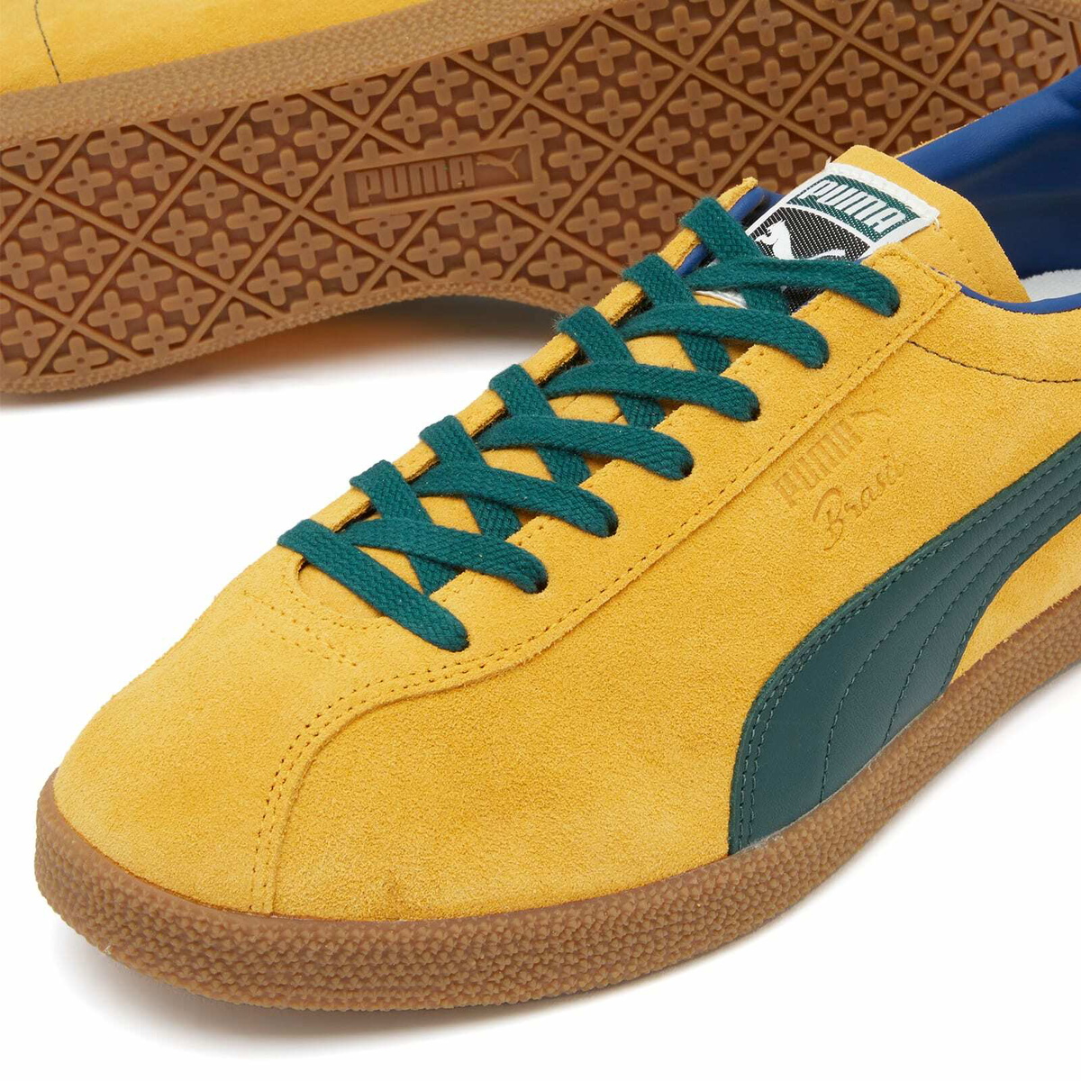 Puma Brasil in Tangerine/Dark Myrtle Puma