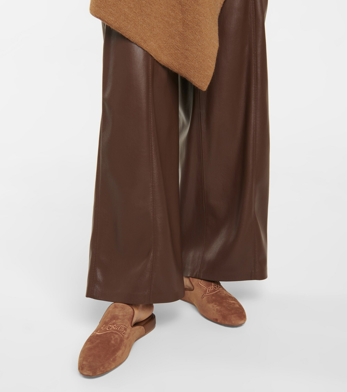 Christian Louboutin - Navy Coolito Donna suede slippers Christian Louboutin