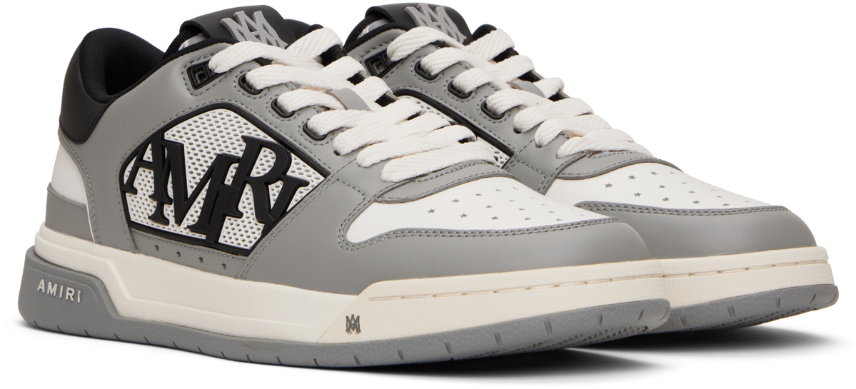 AMIRI White & Gray Classic Low Sneakers Amiri