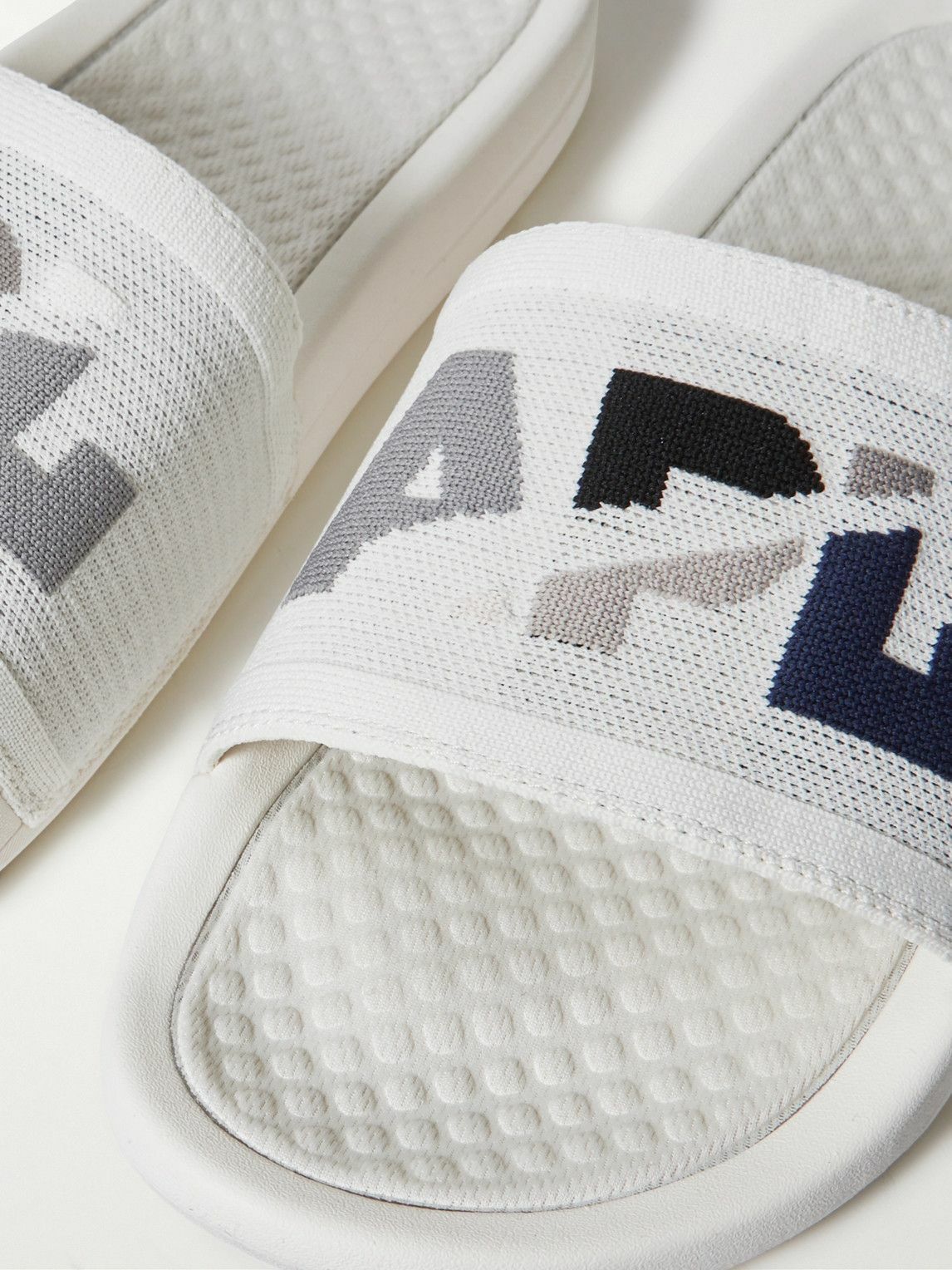 APL Athletic Propulsion Labs - Logo-Jacquard TechLoom Slides - White ...