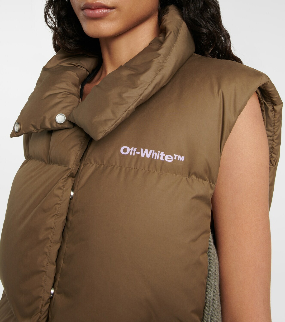 Off-White - Peach Ny Arrows puffer vest Off-White