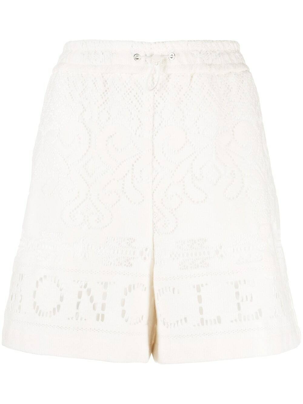 MONCLER - Logo Lace Shorts Moncler