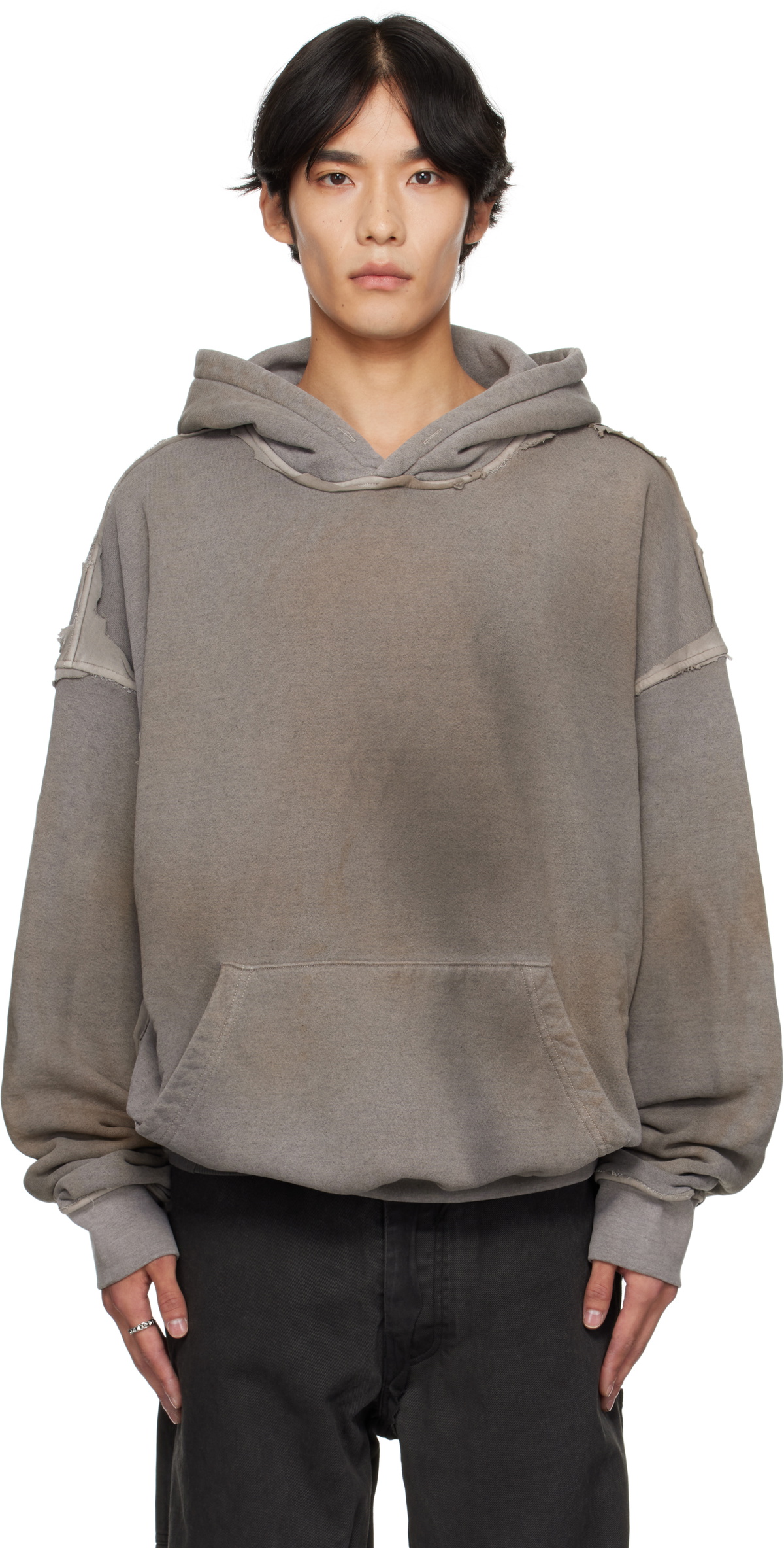 ALEXANDER DIGENOVA Gray Cutout Hoodie Alexander Digenova