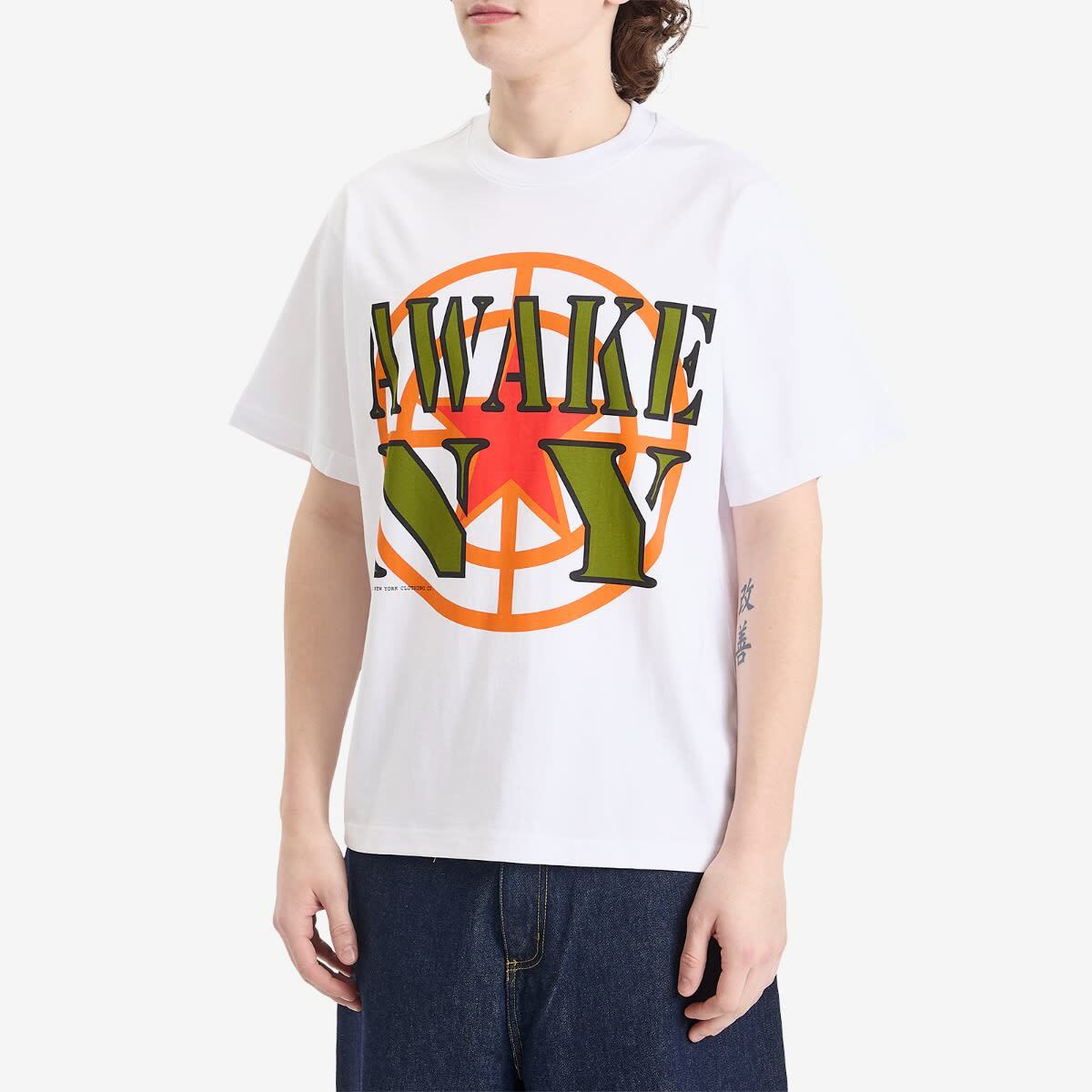 Awake NY Men's Crosshair T-Shirt in White Awake NY