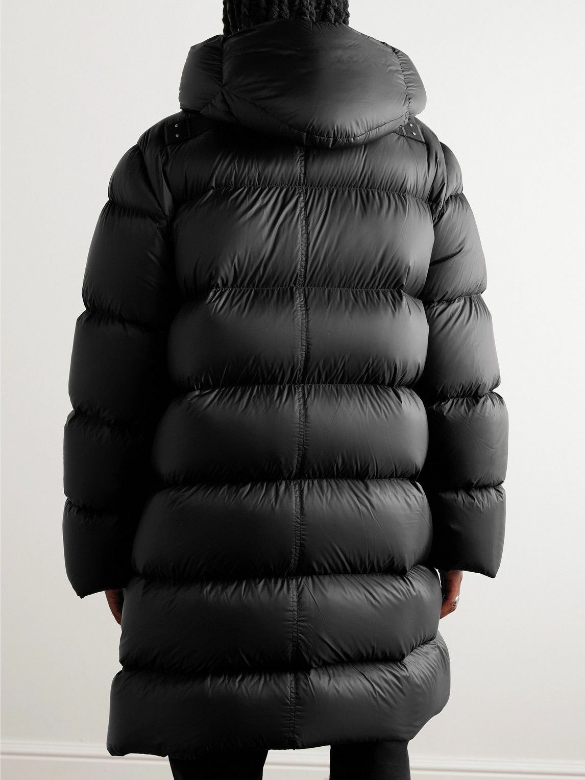 Rick Owens - Oversized Quilted Nylon Hooded Down Jacket - Black Rick Owens