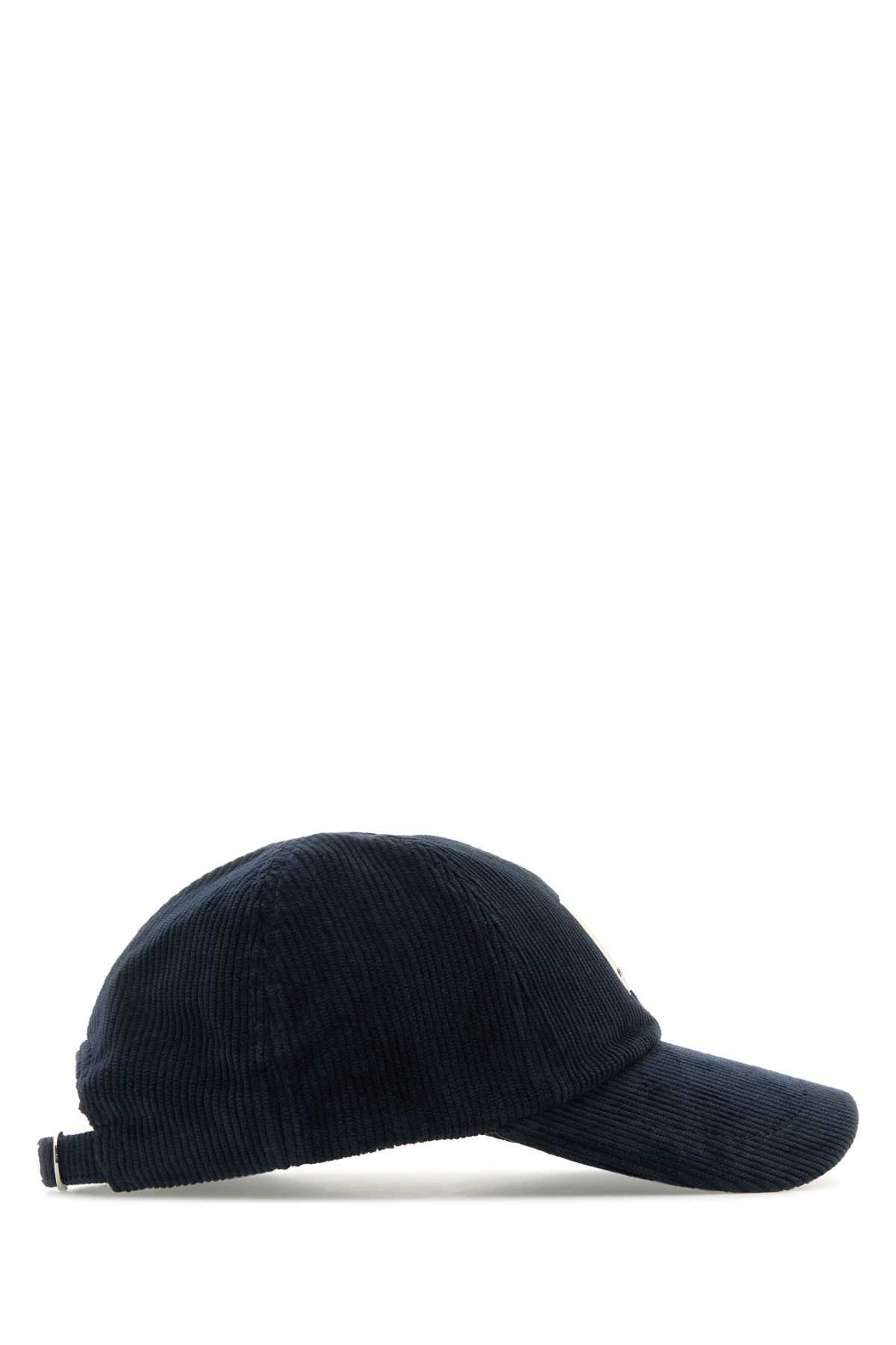 Emporio Armani Midnight Blue Stretch Corduroy Baseball Cap Emporio Armani