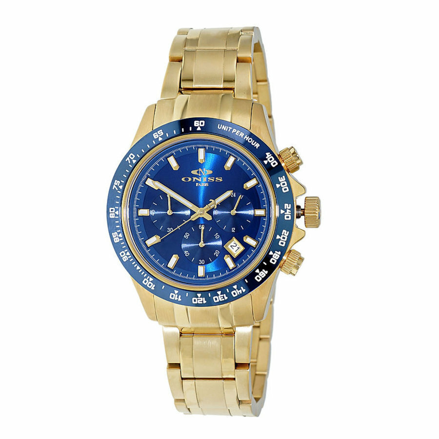 Oniss ONZ6612 Chronograph Tachymeter Blue Dial Mens Watch ON6612-MGBu Oniss