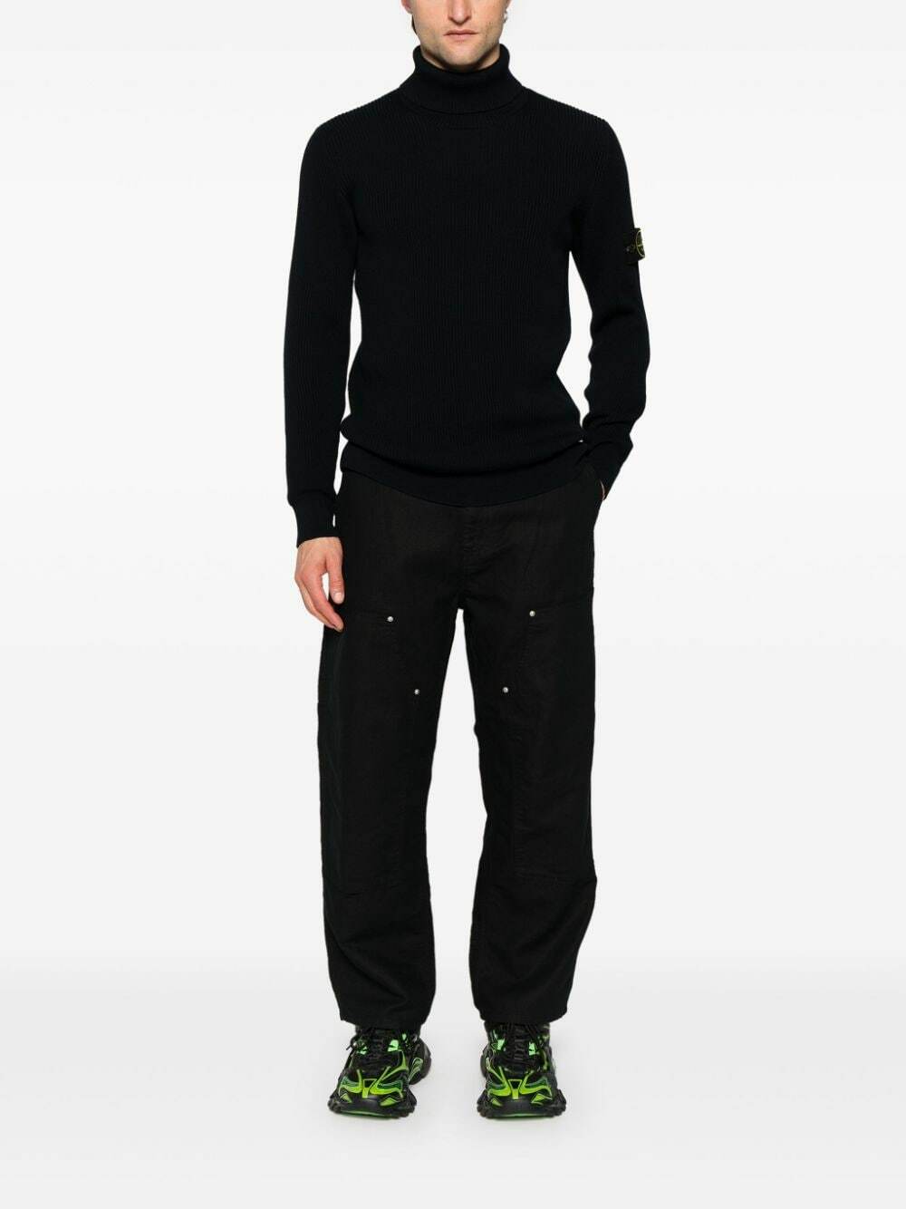 STONE ISLAND - Turtleneck With Logo Stone Island